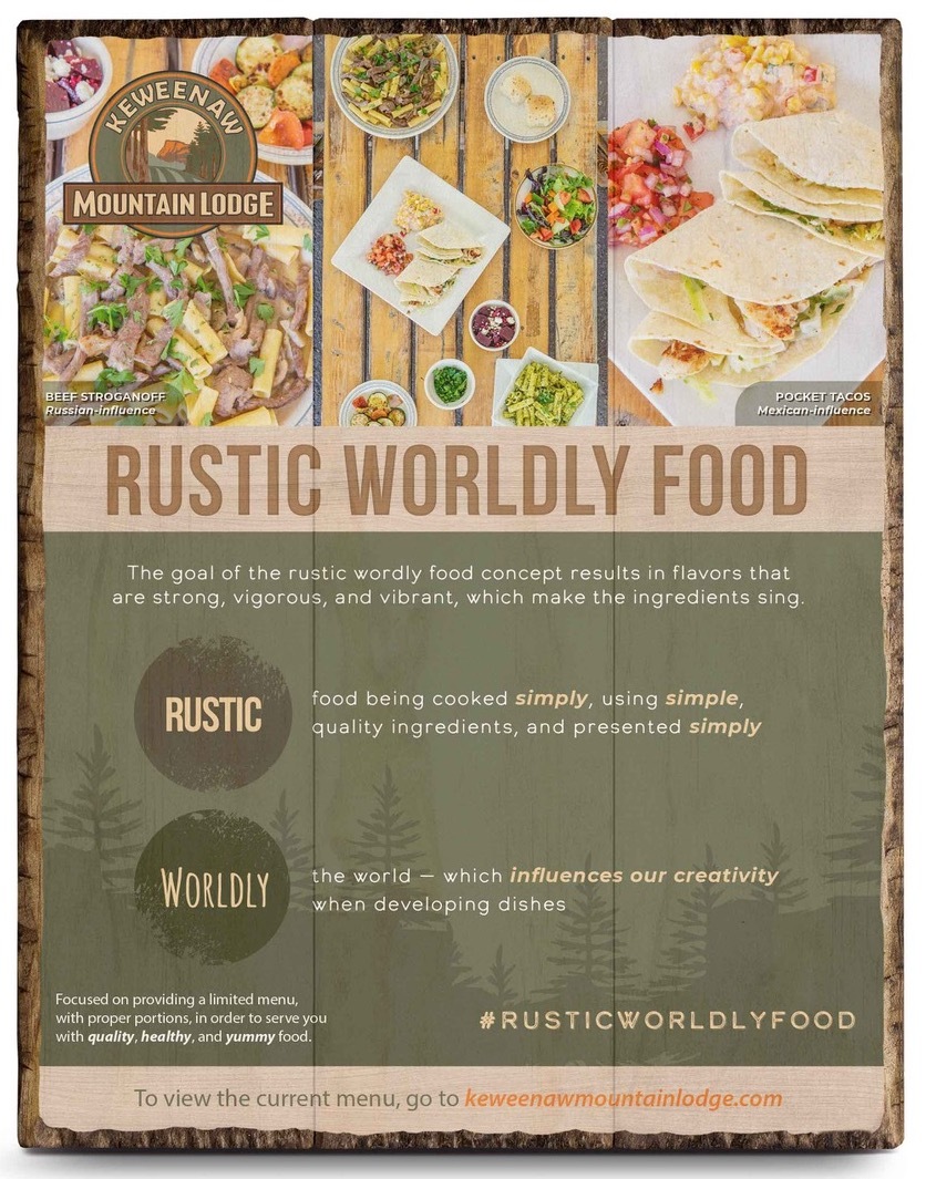 KML – Rustic Worldly Food – Poster 4 – Keweenaw Mountain Lodge