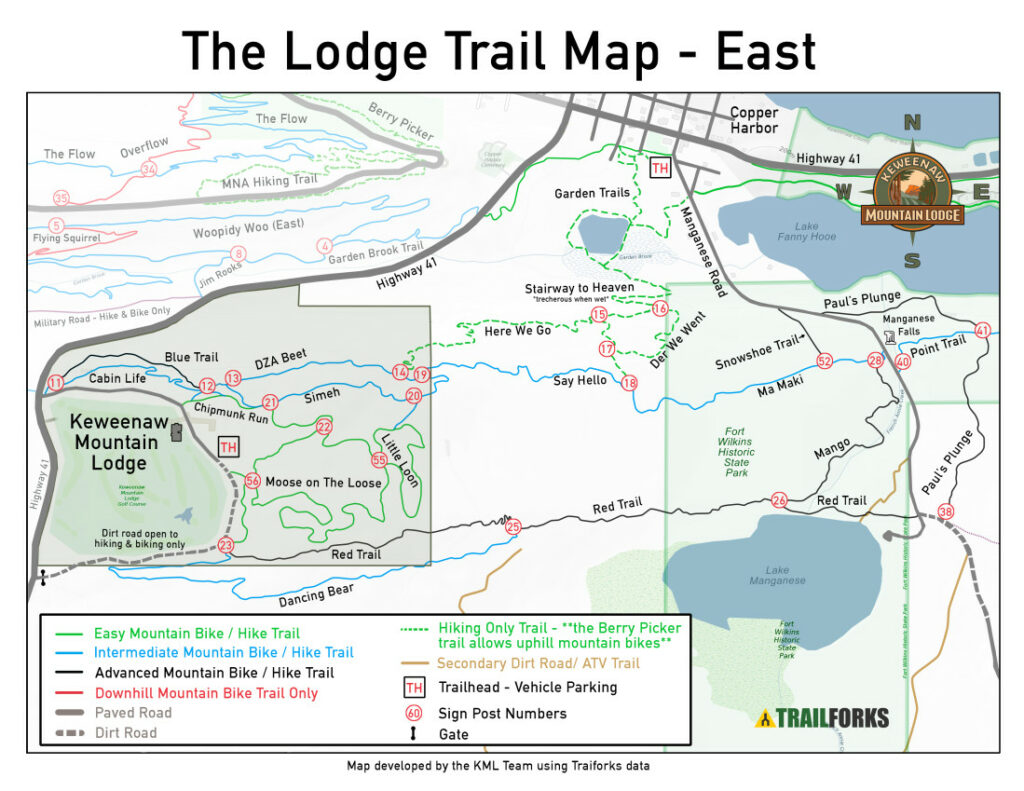 KML – The Lodge Trail Map – East 20240810 – Keweenaw Mountain Lodge