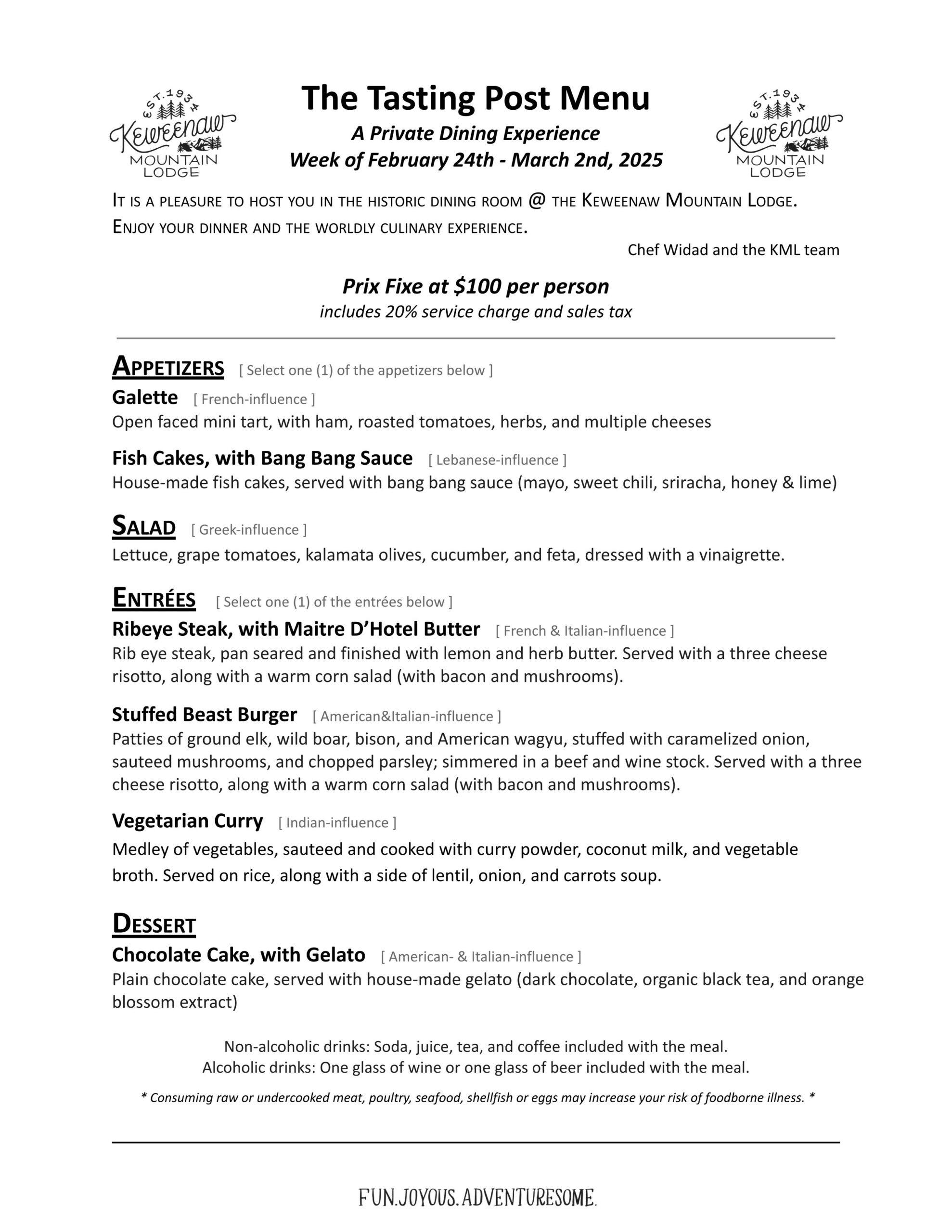 Dinner Menu – Week of 2025-02-24 FINAL – Keweenaw Mountain Lodge