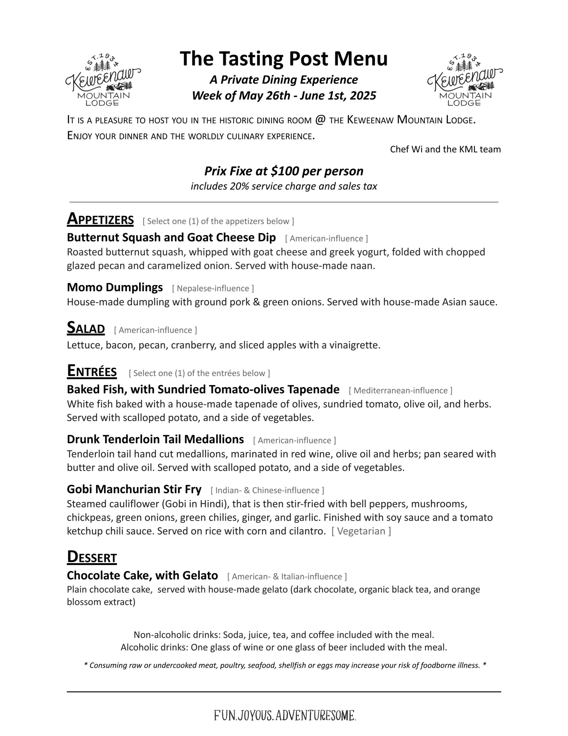 Dinner Menu – Week of 2025-05-26 FINAL – Keweenaw Mountain Lodge